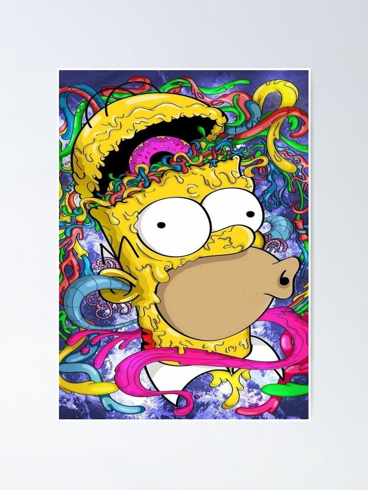 "Crazy Homer" Poster for Sale by LUNAROSsAa | Redbubble