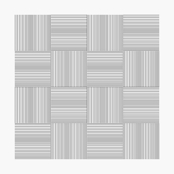 Lámina fotográfica «Patrones mínimos de estilo retro en blanco y negro ...