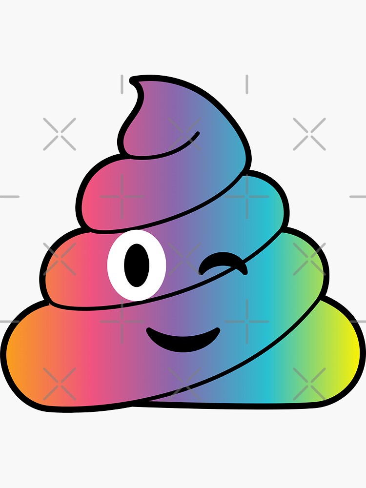 "Rainbow Poop Emoji, Pride Month" Sticker for Sale by AuroCreatives ...