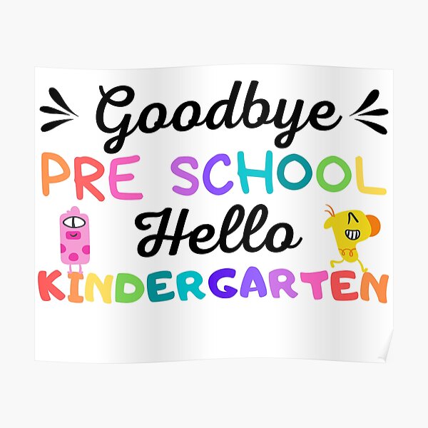 "Goodbye Preschool Hello Kindergarten - graduation, monsters" Poster ...