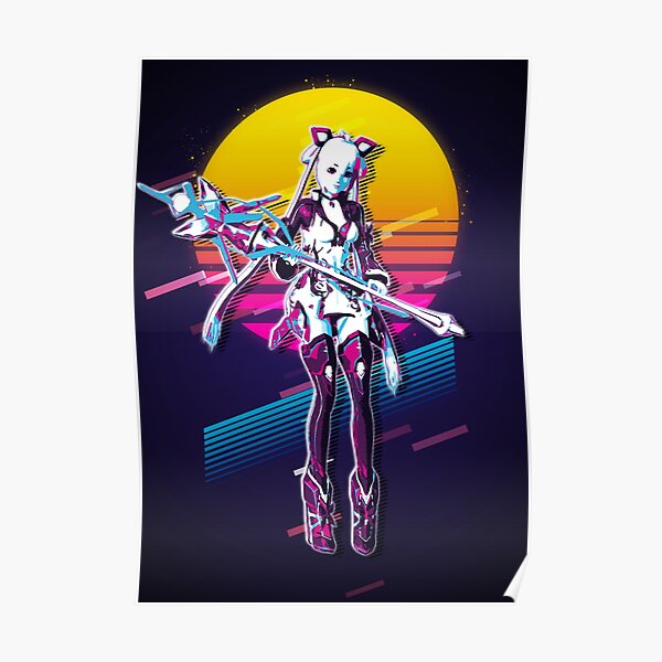 "PSO2 - Matoi *80s Retro*" Poster for Sale by MyRetroArt | Redbubble