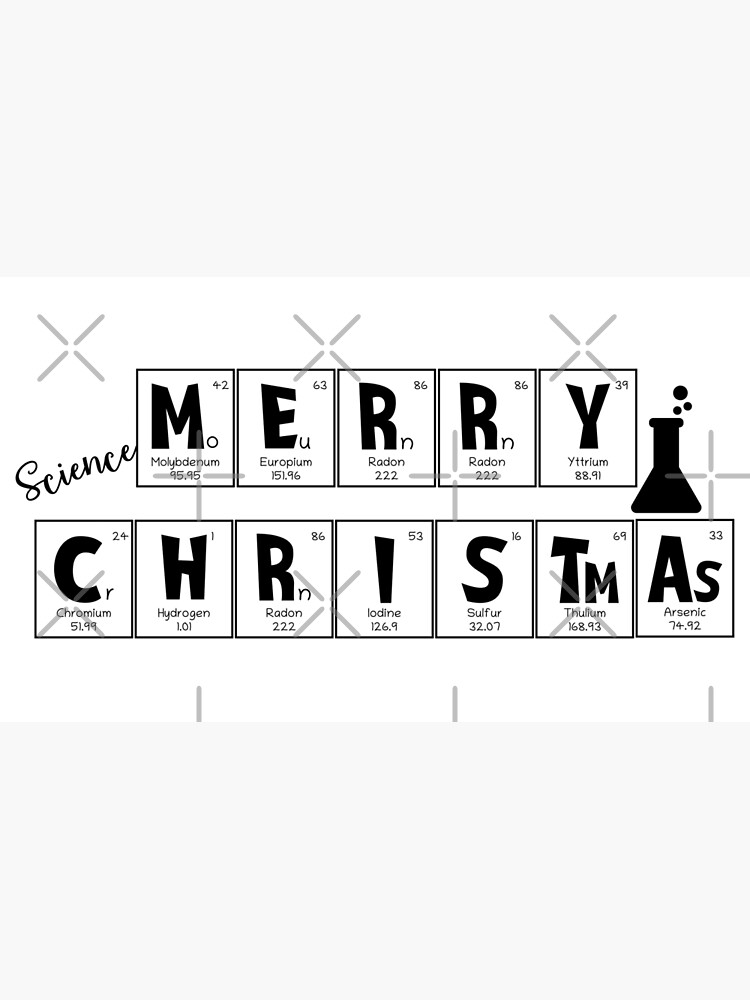 "Periodic Table Merry Christmas Science" Greeting Card for Sale by ...