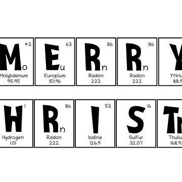 "Periodic Table Merry Christmas Science" Greeting Card for Sale by ...