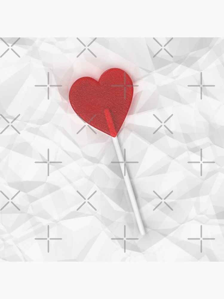 "Heart Lolly on Paper" Sticker for Sale by AaronKinzer | Redbubble