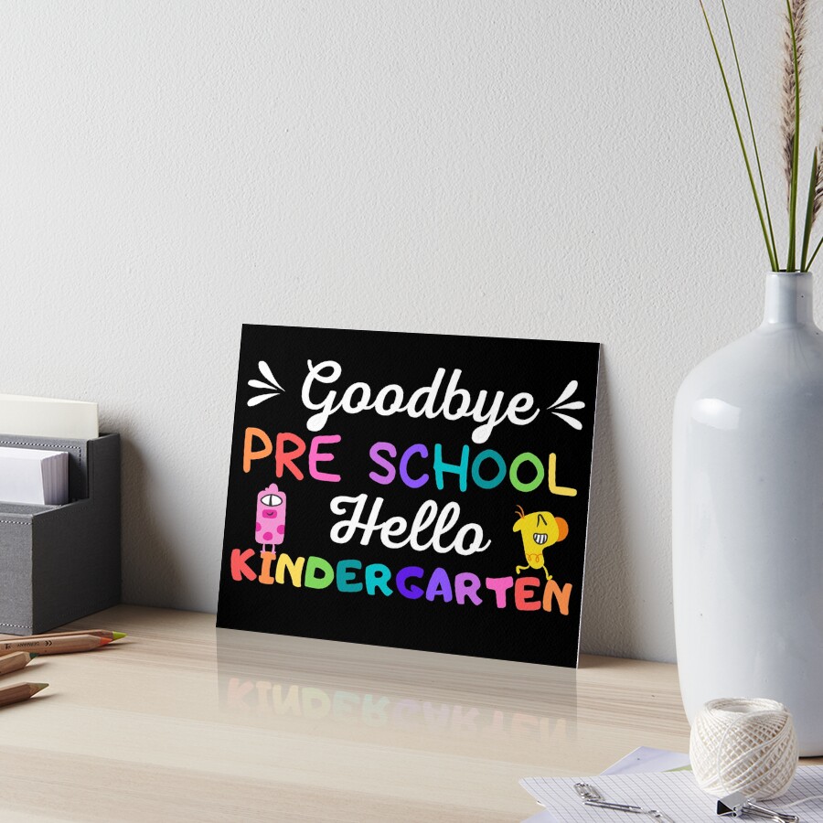 "Goodbye Preschool Hello Kindergarten - graduation, monsters" Art Board ...