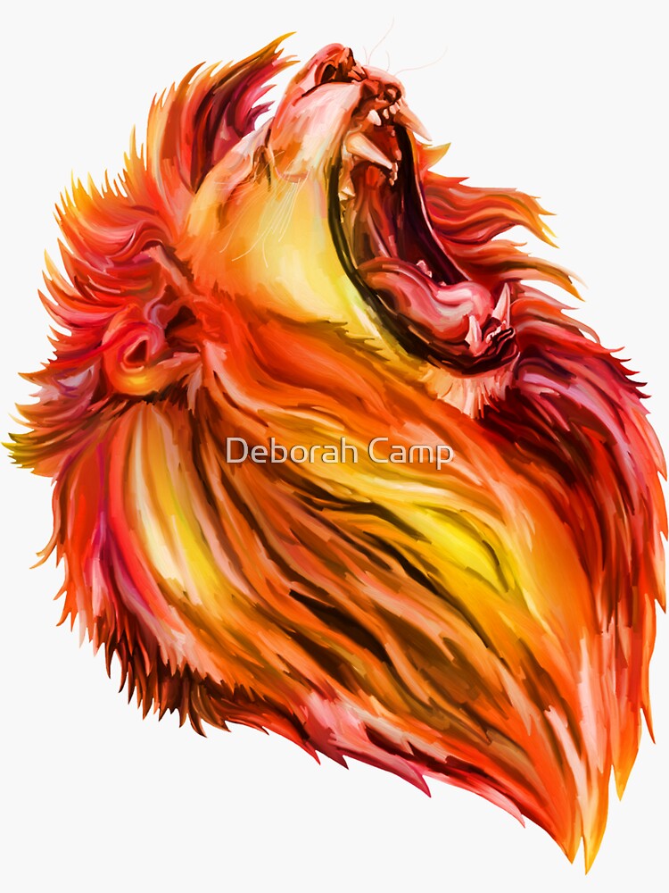 "Leo Zodiac Fire Sun Lion " Sticker for Sale by DeborahCamp | Redbubble