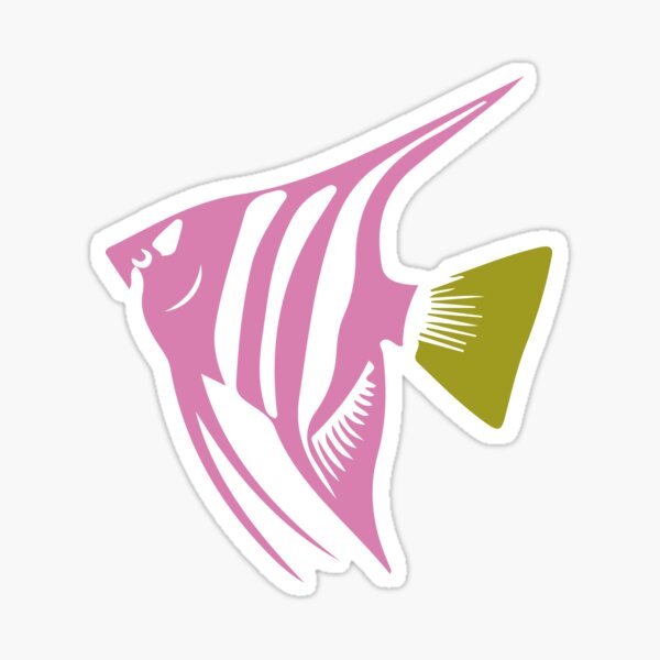 "pink fish" Sticker for Sale by bforbunny | Redbubble