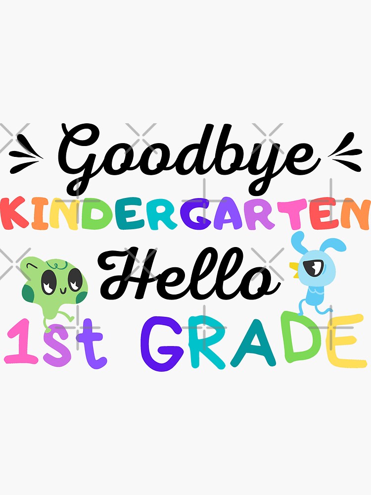 "Goodbye Kindergarten Hello First Grade - graduation, cute monsters ...