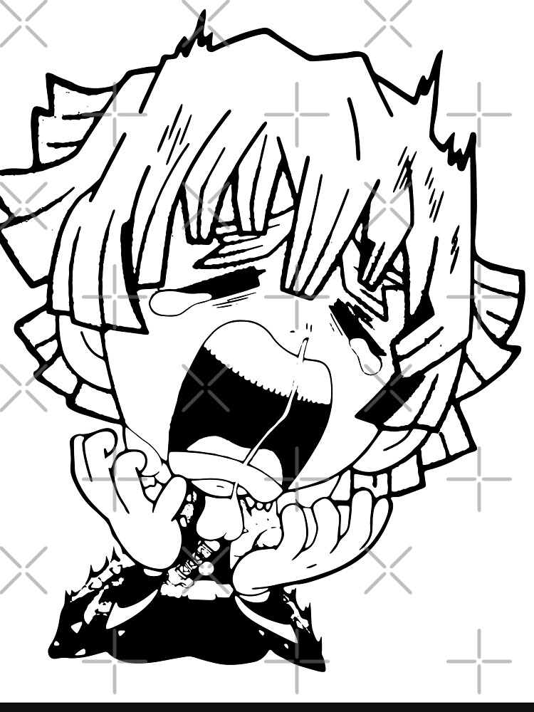 "Demon slayer: Kimetsu No Yaiba Chibi Zenitsu crying Japanese anime SVG ...