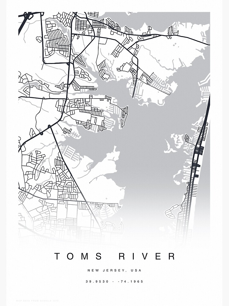"Toms River, New Jersey USA Map Poster" Art Print for Sale by ...