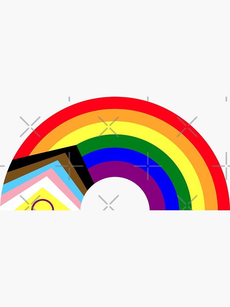 "Progress Pride Flag Rainbow - 2021 Redesign" Sticker for Sale by ...