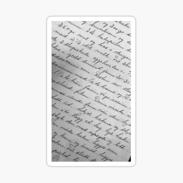 "Beautiful cursive handwriting" Sticker for Sale by thewhalewhaley ...