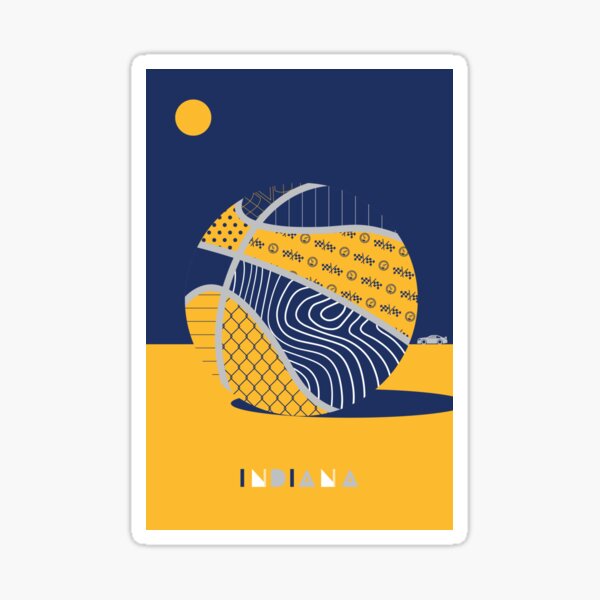 "Indiana NBA Fan Art" Sticker for Sale by jkahindo | Redbubble