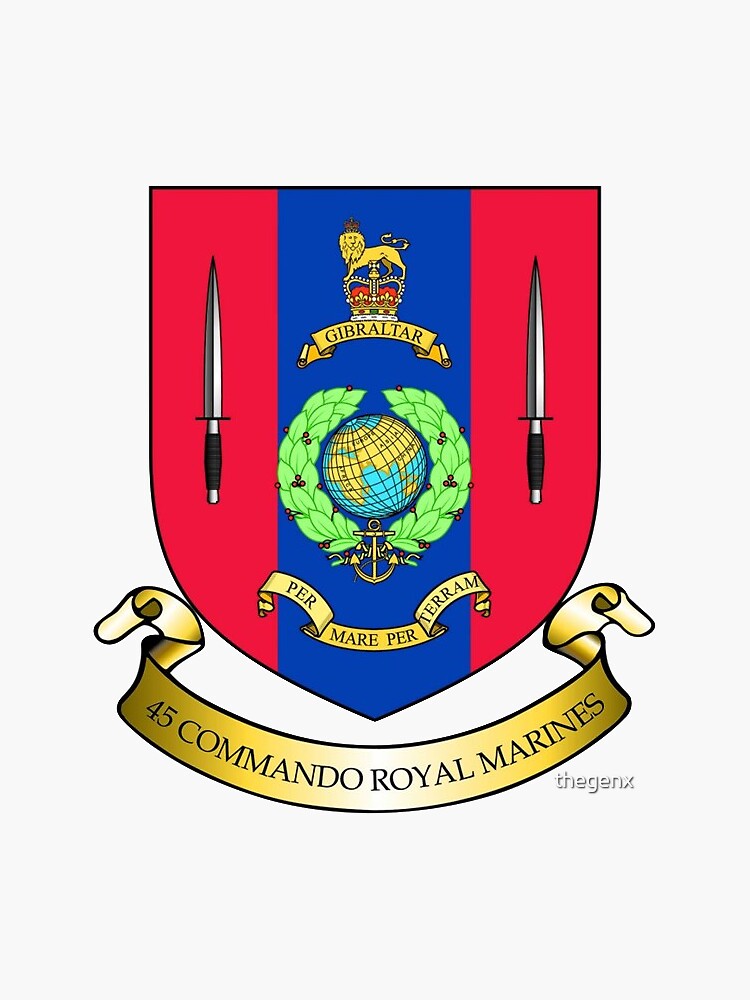 "45 Commando Unit Badge" Sticker for Sale by thegenx | Redbubble
