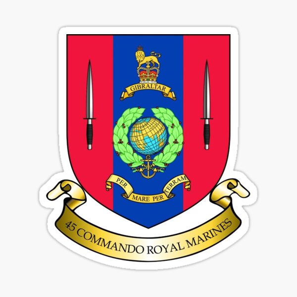 45 Commando Logo Royal Marines 45 Commando Shield Lapel Pin Badge