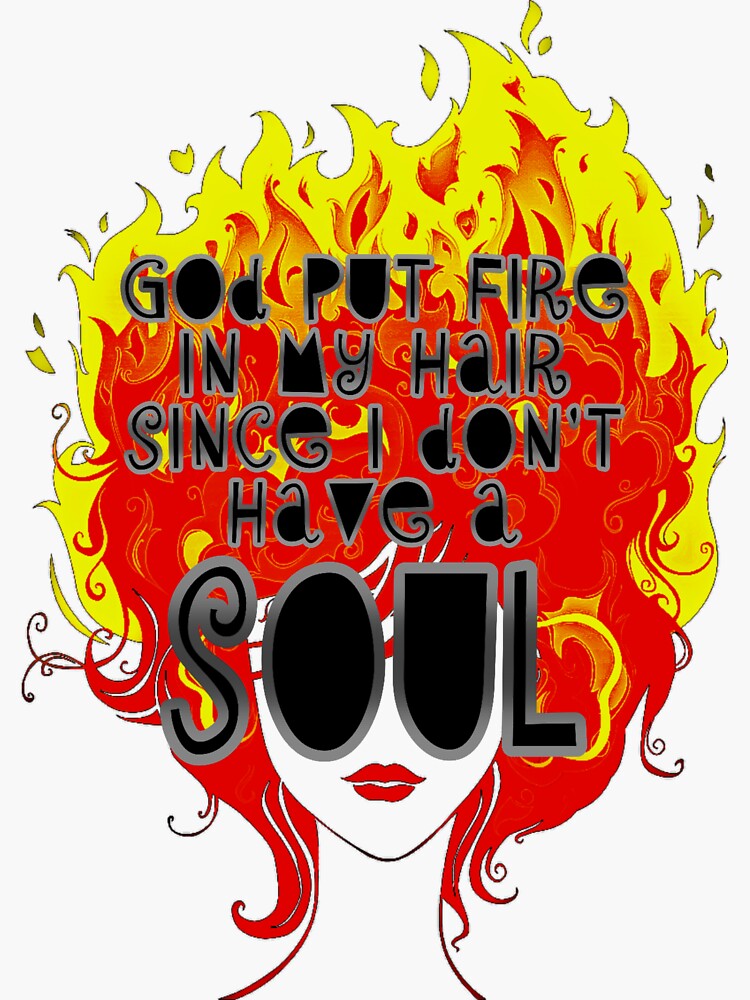 "Fire in my hair" Sticker for Sale by RedHottGinger | Redbubble