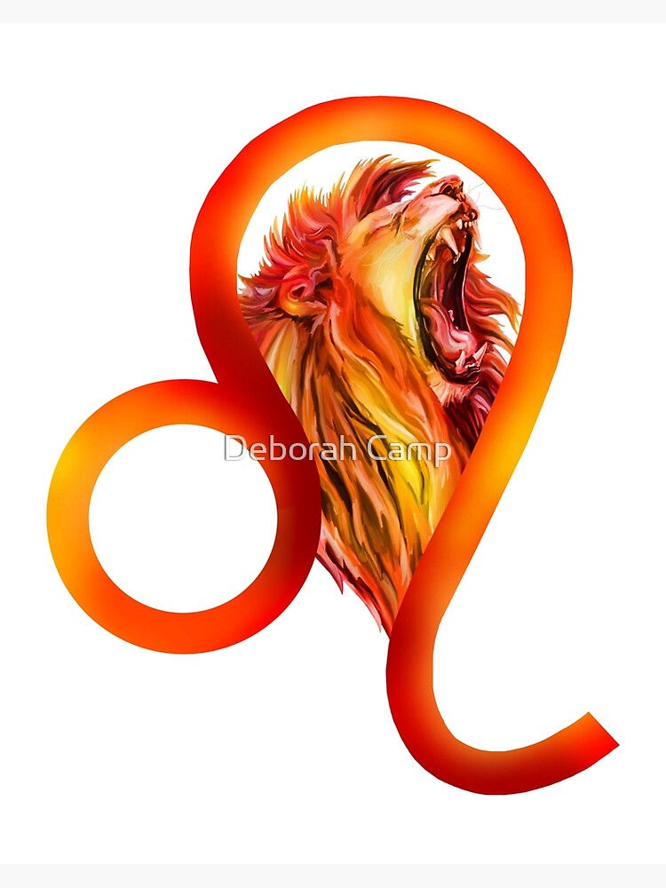 "Firey Leo Zodiac Lion" Poster by DeborahCamp | Redbubble