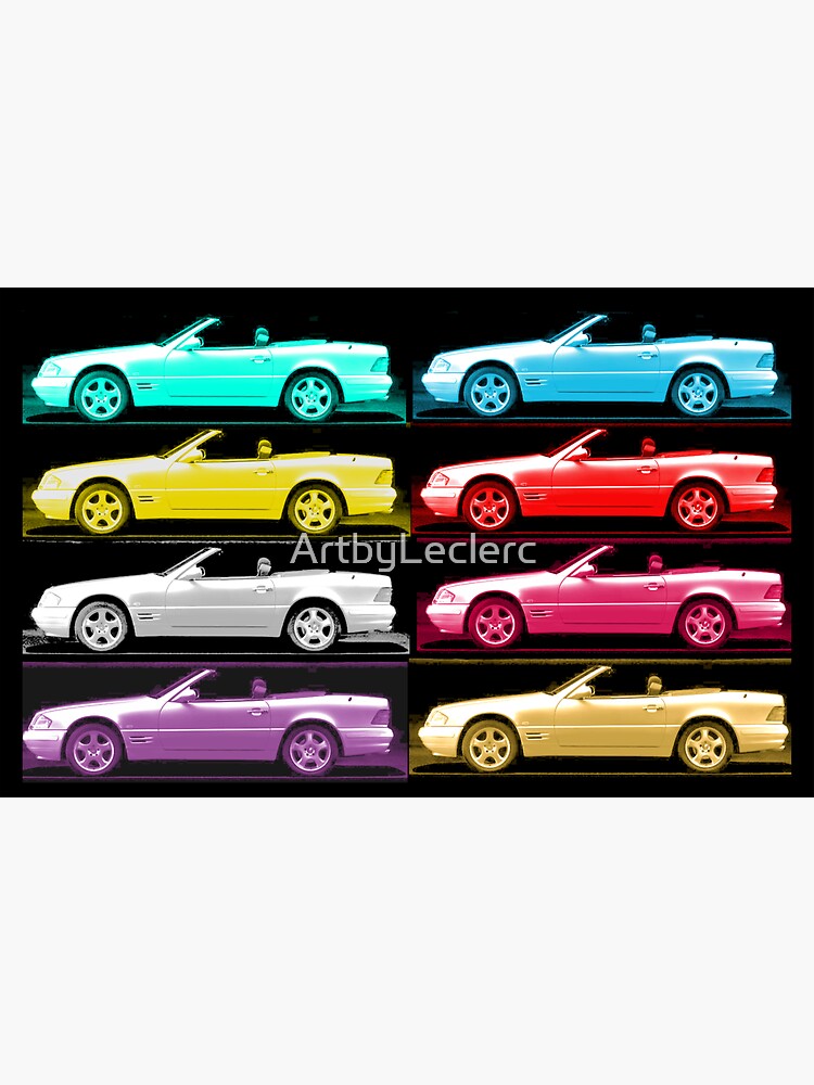 "R129 German Classic" Sticker by ArtbyLeclerc | Redbubble