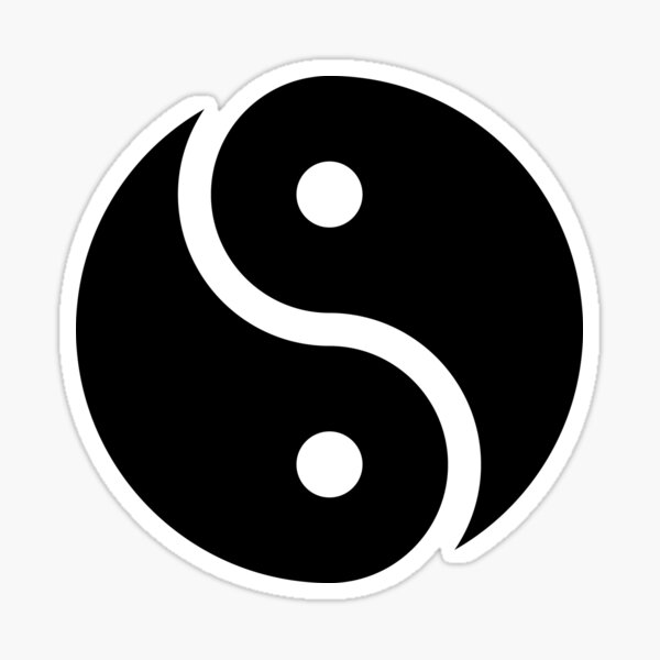 "yin-yang symbol" Sticker by TheFarghal | Redbubble