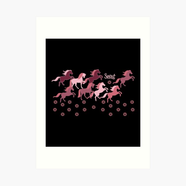 "Dreamworks Spirit Riding Free Border" Art Print for Sale by enommemark ...