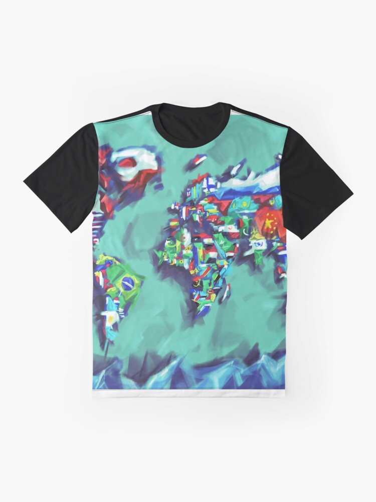 "world map flags" T-shirt for Sale by BekimART | Redbubble | world map ...