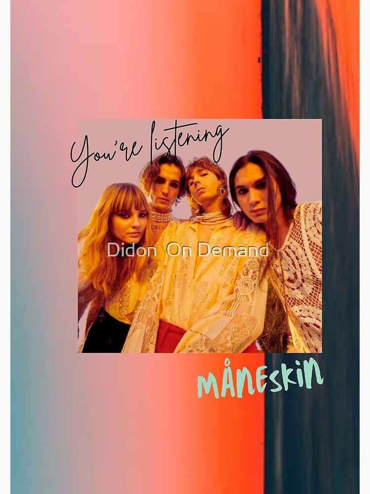 "Maneskin + You Are Listening Maneskin Design" Spiral Notebook for Sale ...