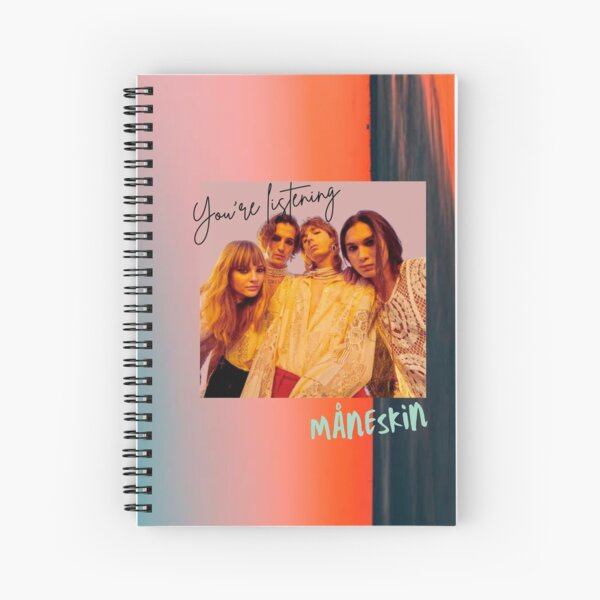 "Maneskin + You Are Listening Maneskin Design" Spiral Notebook for Sale ...