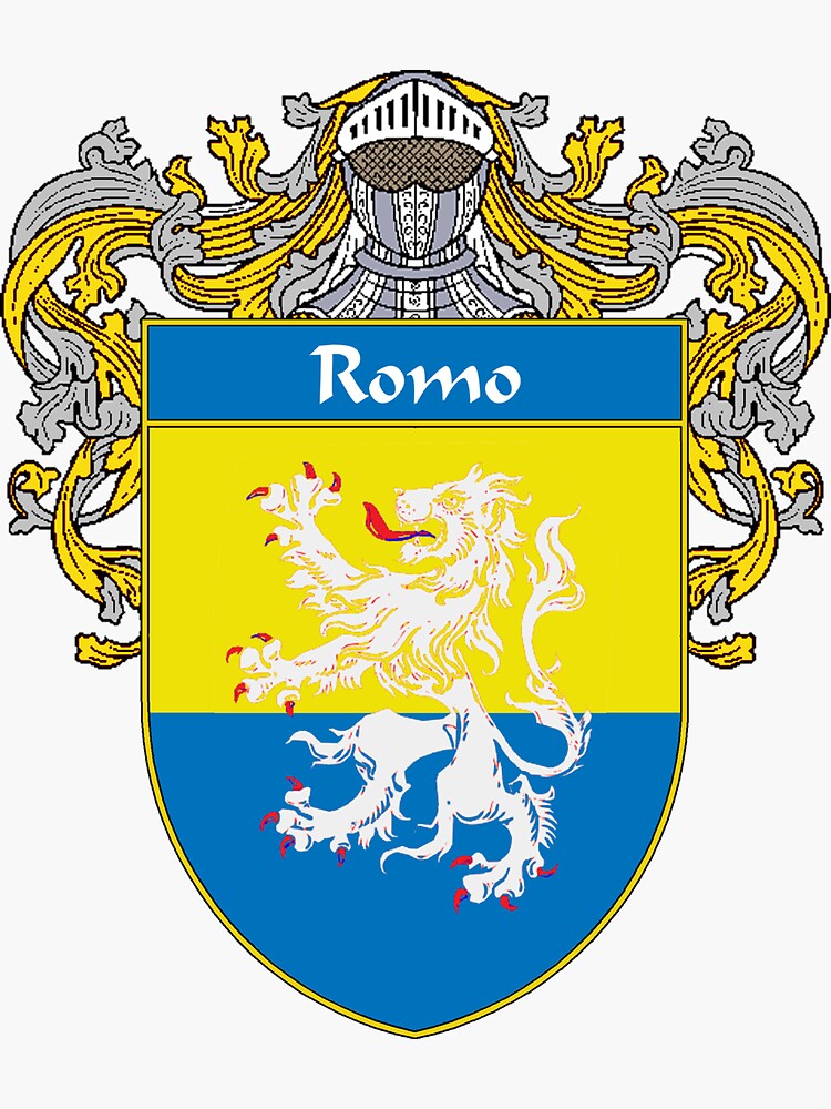 "Romo Coat of Arms/Family Crest" Sticker by carpediem6655 | Redbubble