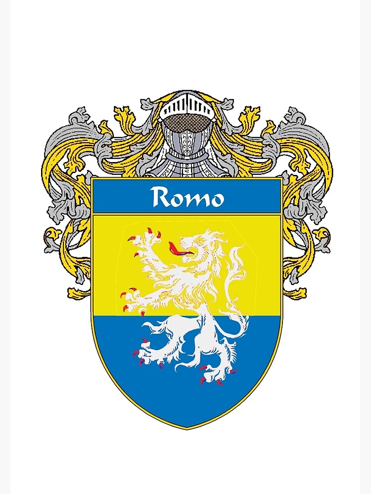 "Romo Coat of Arms/Family Crest" Spiral Notebook for Sale by William ...