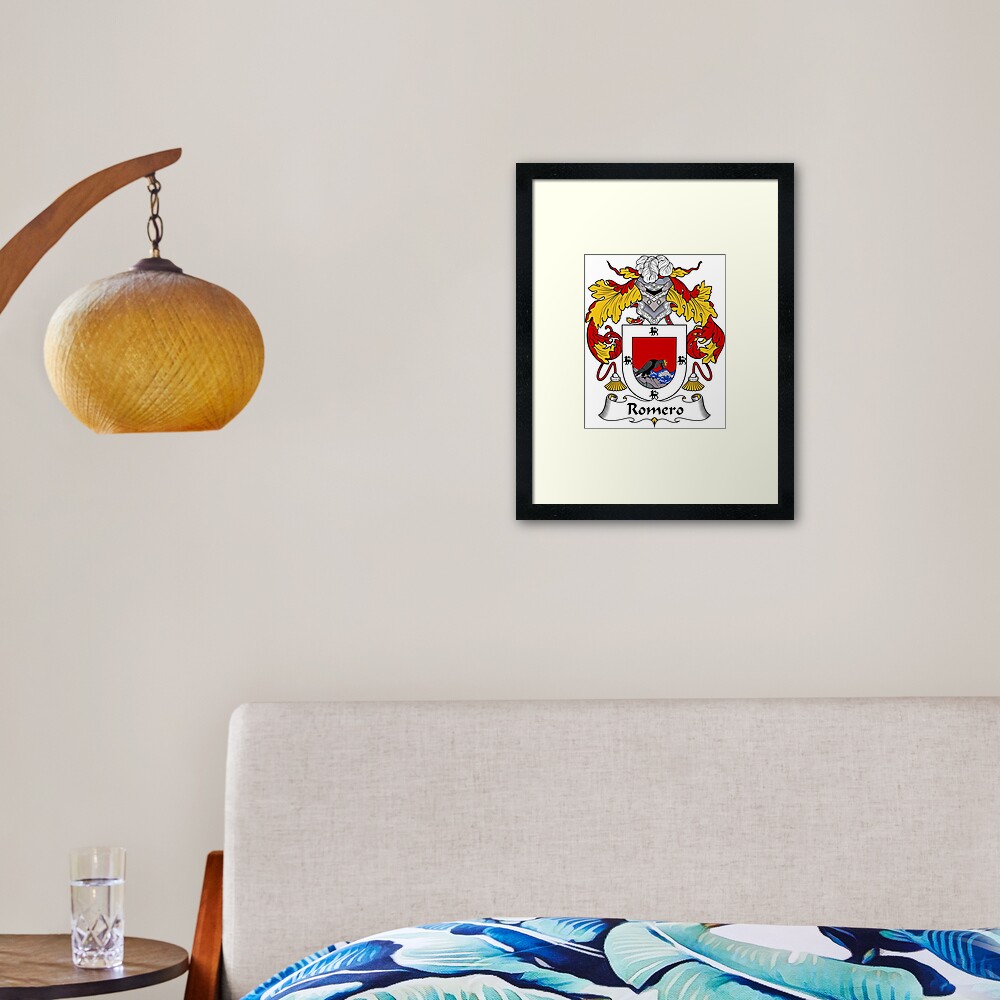 "Romero Coat of Arms/Family Crest" Framed Art Print for Sale by ...