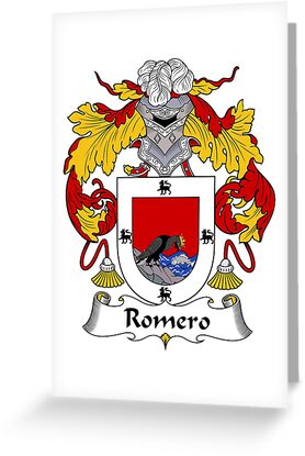 "Romero Coat of Arms/Family Crest" Greeting Cards by William Martin ...