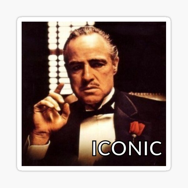 "Iconic Don Corleone, The Godfather" Sticker for Sale by HistoryMaker20 ...