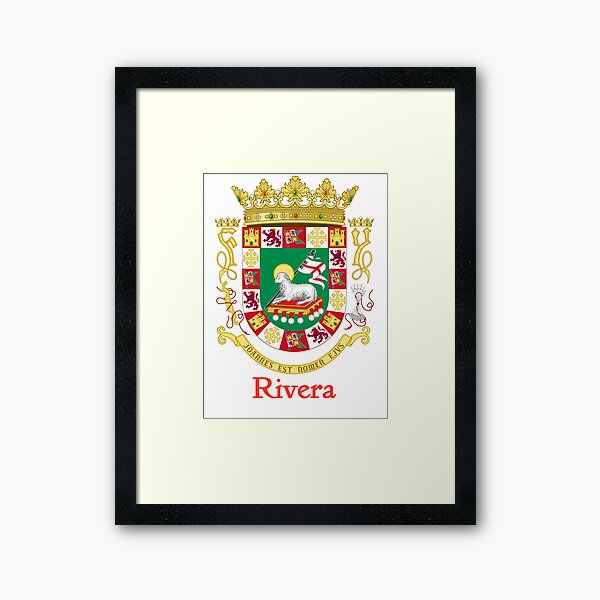 Lámina enmarcada «Escudo de Rivera de Puerto Rico» de carpediem6655 ...