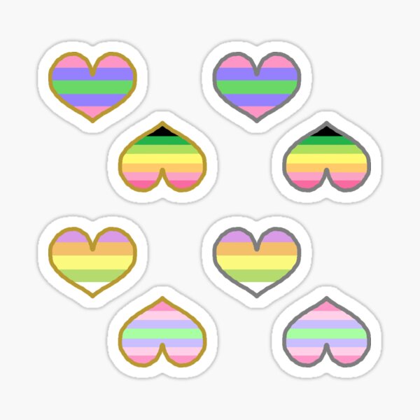 "Trigender Mix Pride Heart" Sticker for Sale by Roxzania | Redbubble