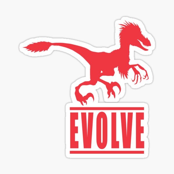 "Evolve, with Raptor" Sticker by IT-Anastas | Redbubble