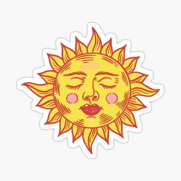"Vintage Sun" Sticker for Sale by thelazydaisy | Redbubble