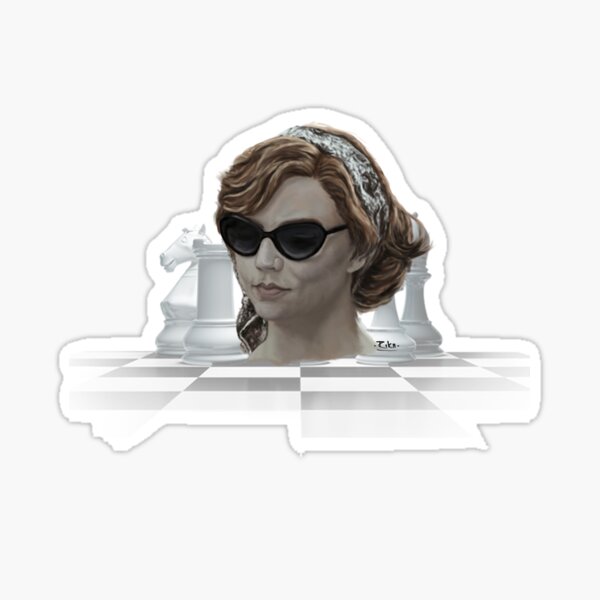 "Beth Harmon " Sticker for Sale by rikiiart | Redbubble