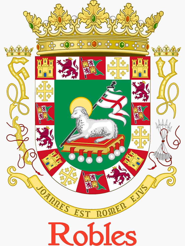 Pegatina «Escudo de Robles de Puerto Rico» de carpediem6655 | Redbubble