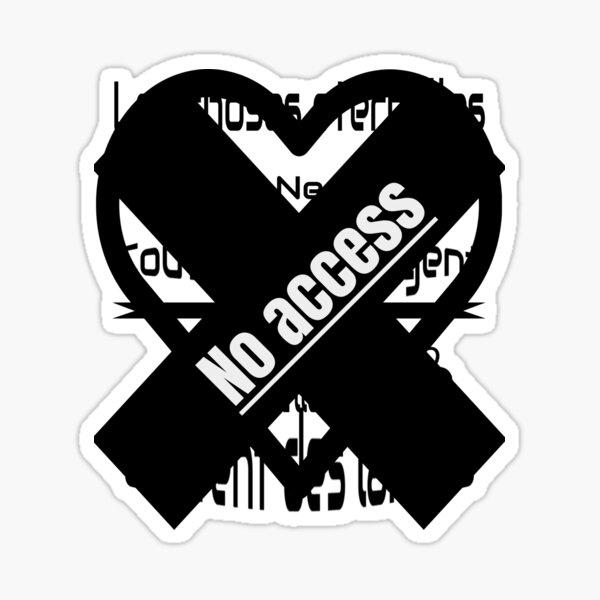"No access" Sticker by BOMM2021 | Redbubble
