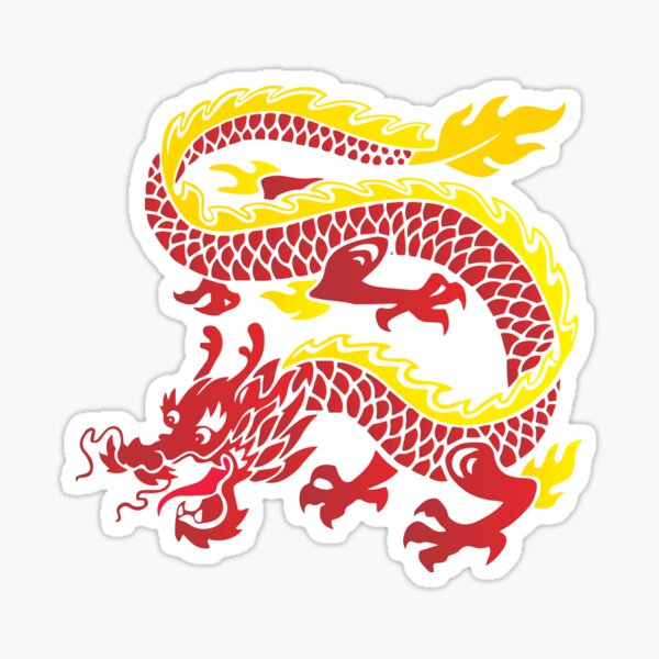 "Chinese Dragon" Sticker for Sale by inoutartist | Redbubble