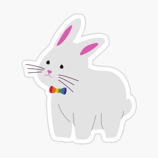 "LGBTQ+ Bunny " Sticker by DangerNoodle123 | Redbubble