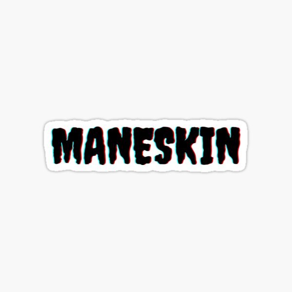 "Maneskin Glitch Font" Sticker for Sale by erincrossley1 | Redbubble
