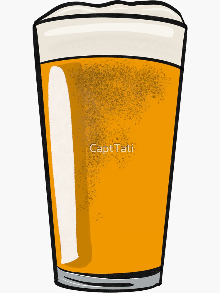 "Beer glass" Sticker for Sale by CaptTati | Redbubble