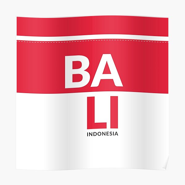 "Bali Indonesia Flag" Poster for Sale by Getawayly | Redbubble