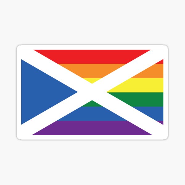 "Scottish Saltire x Rainbow LGBTQ+ Flag" Sticker for Sale by ...