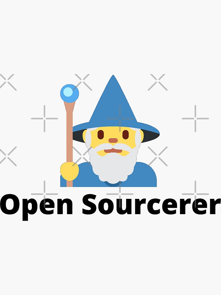 "Open Sourcerer" Sticker by leo-jess | Redbubble