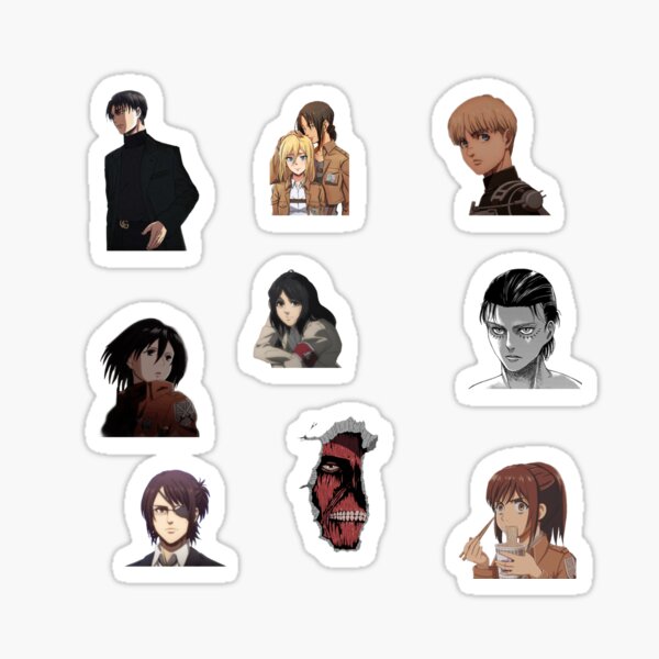 "Attack on Titan Shingeki no Kyojin STICKERS and MAGNETS " Sticker for ...