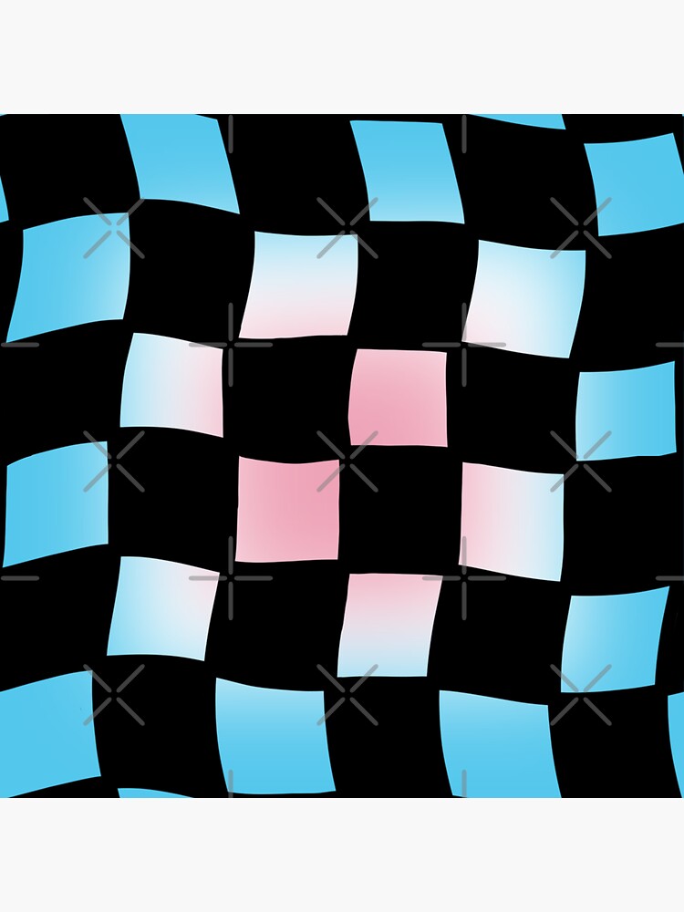 "Checker Board - Trans Pride " Sticker for Sale by JuneNostalgia ...