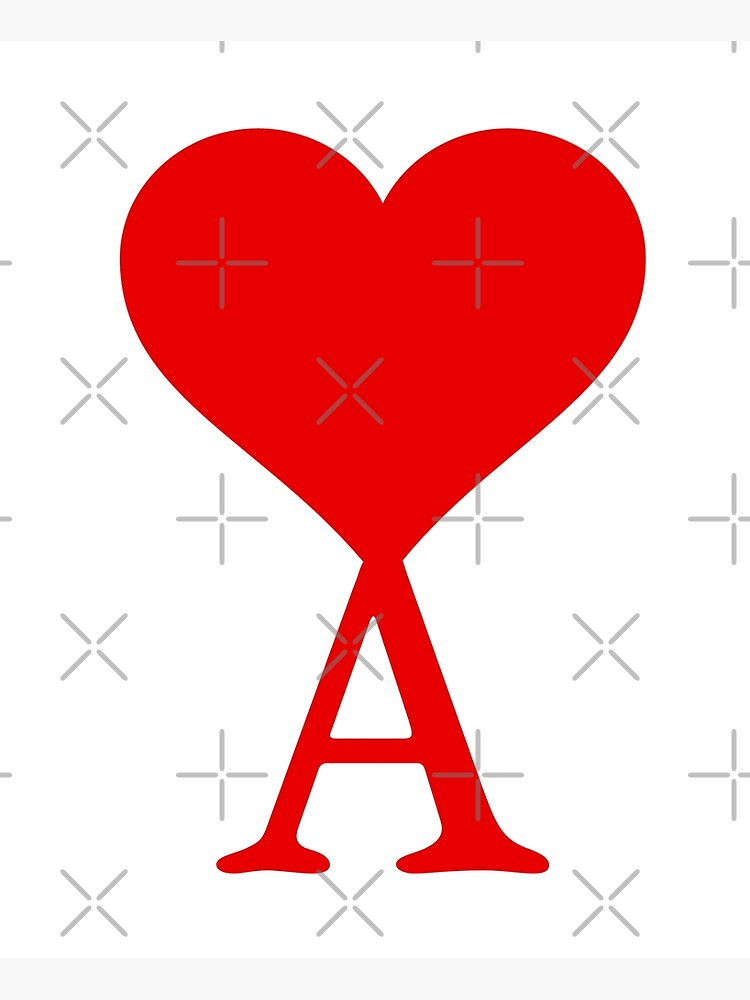 Póster «Corazón con la inicial de la letra A» de ronaldsonou | Redbubble