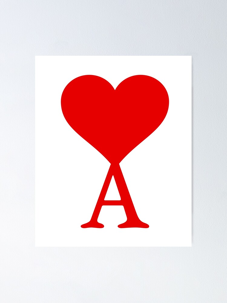 Póster «Corazón con la inicial de la letra A» de ronaldsonou | Redbubble